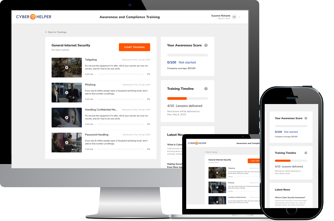 Cyber Helper – Cybersecurity Awareness Training